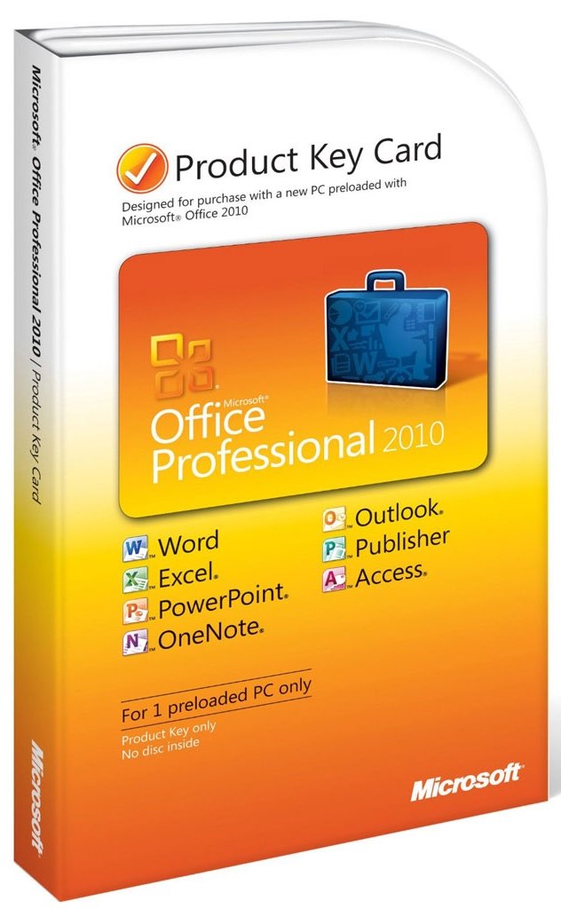 Microsoft Office 2010 Pro English PC Attach Key PKC Microcase (269 ...