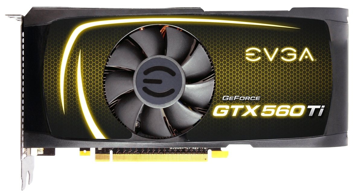 Видеокарта EVGA PCI-E GeForce GTX560 Ti 1GB DDR5 SuperClocked (01G-P3 ...