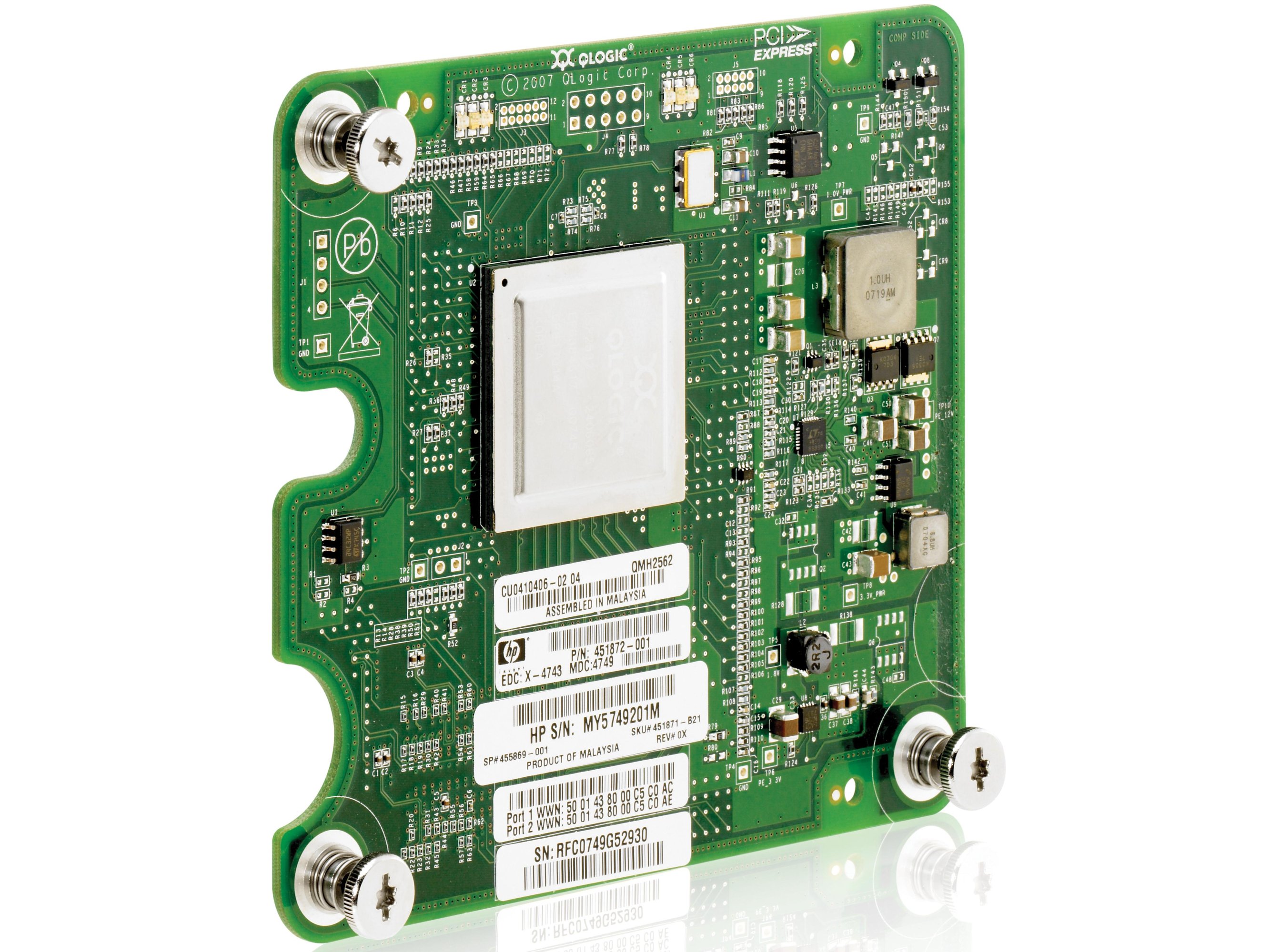 Контроллер HP BLc QLogic QMH2562 8Gb FC HBA Opt (451871-B21) купить ...