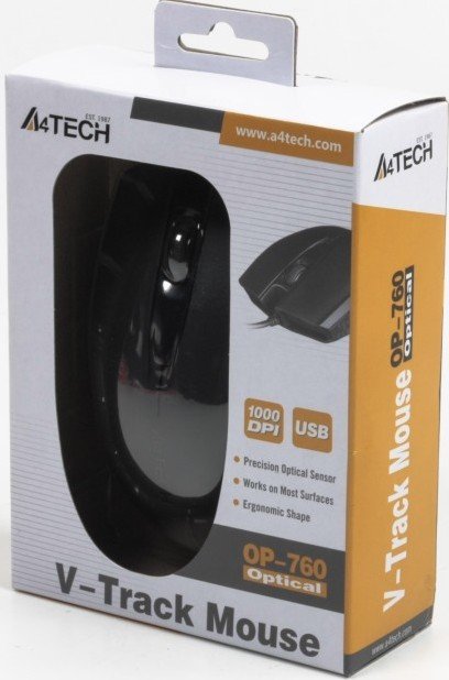 Мышь A4Tech OP-760 Black USB купить | ELMIR - цена, отзывы, характеристики
