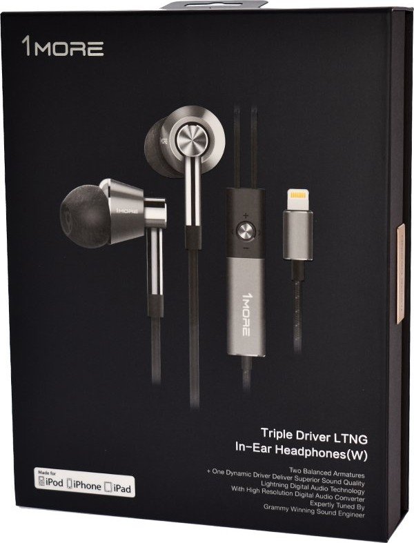 Наушники 1More E1001 Triple Driver In-Ear Headphones Lightning Silver ...