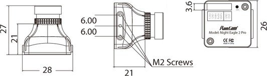 Камера FPV RunCam Night Eagle 2 PRO CMOS 1/1.8" MIC 4:3 (RC ...