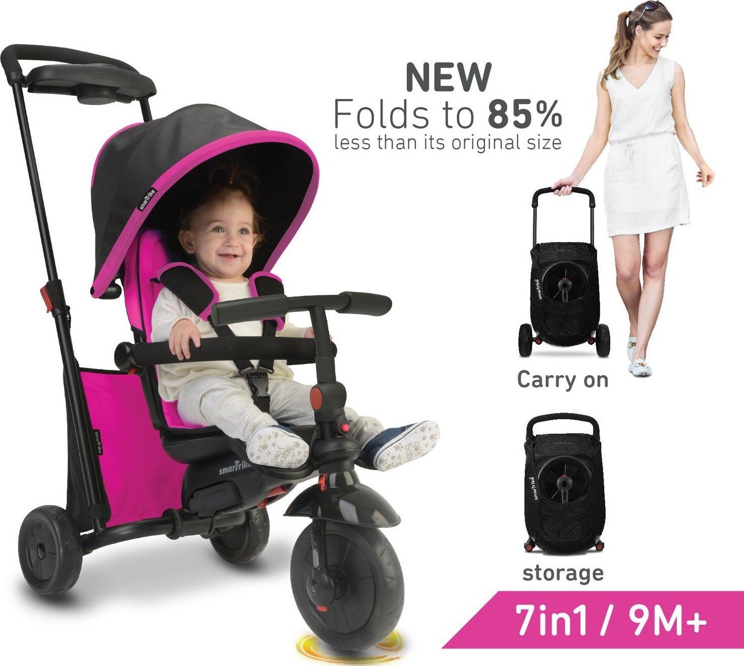 Велосипед трехколесный Smart Trike SmarTfold 500 7 в 1 Pink (5050200 ...