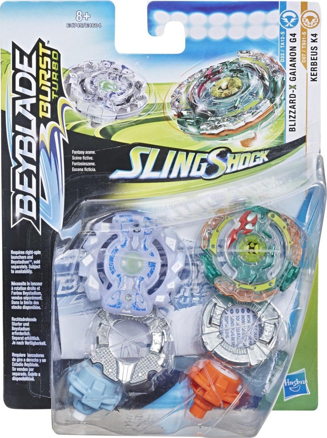 Волчок Hasbro Beyblade SlingShock Blizzard-X Gaianon G4 Kerbeus K4 ...