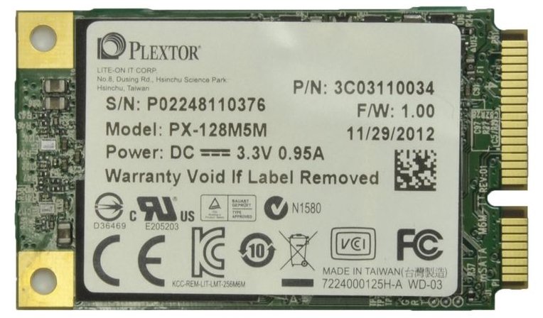 SSD-накопитель mSATA 128GB Plextor PX-128M5M купить | ELMIR - цена ...