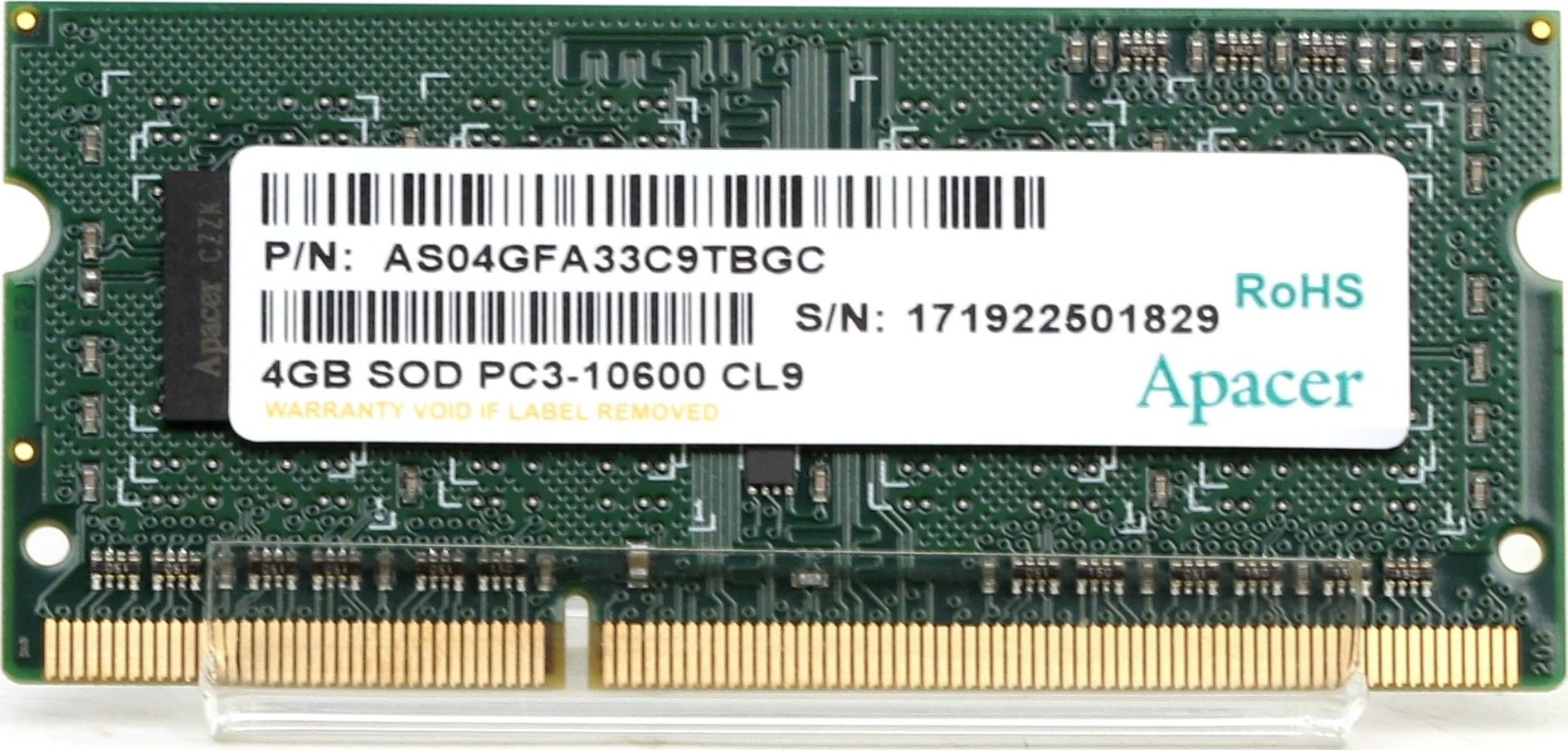 Модуль памяти SO-DIMM Apacer DDR3 4GB 1333MHz (DS.04G2J.K9M) купить | ELMIR - цена, отзывы ...
