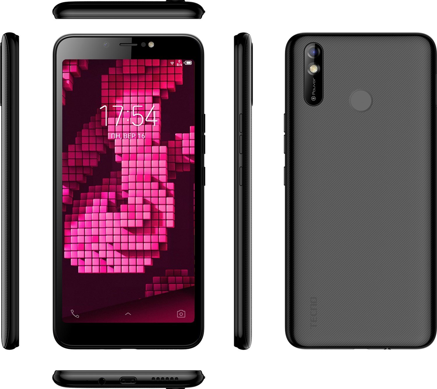 Мобильный телефон Tecno Pouvoir 3 Air LC6a DualSim Midnight Black ...