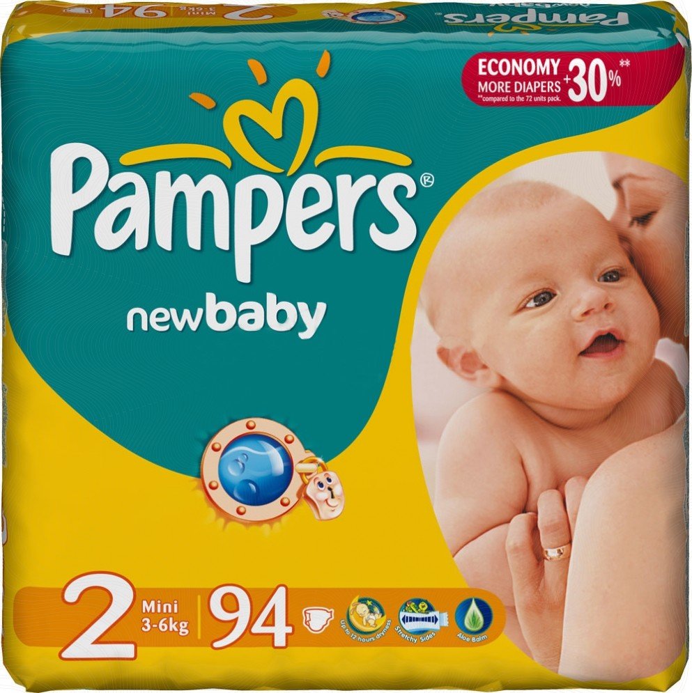Акция! Подгузники Pampers New Baby Mini 2 94 шт + Салфетки Pampers ...
