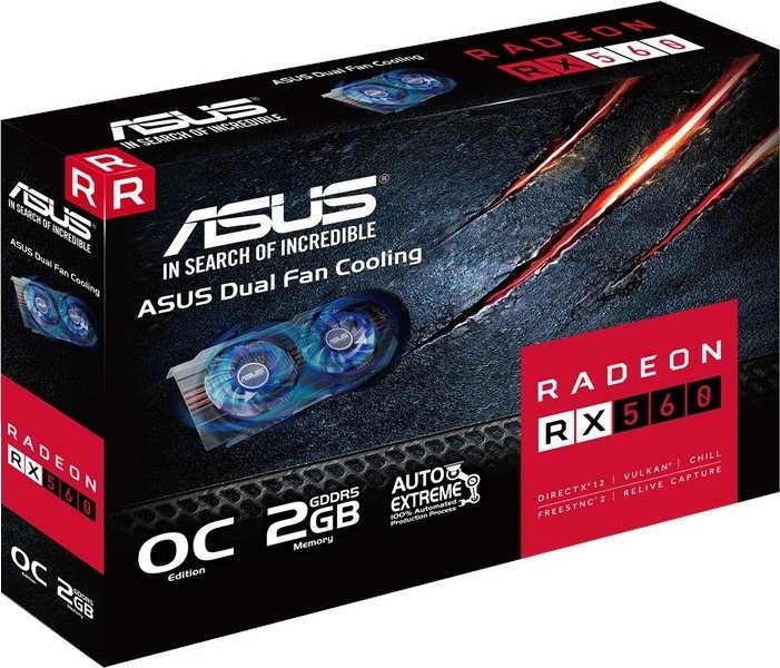 Видеокарта Asus PCI-E Radeon RX 560 2GB DDR5 (RX560-O2G) Refurbished ...