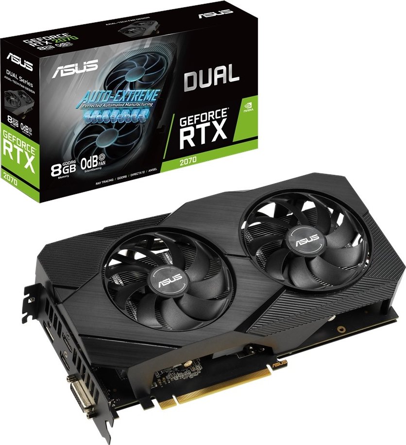 Видеокарта Asus PCI-E GeForce RTX2070 8GB DDR6 (DUAL-RTX2070-8G-EVO-V2 ...