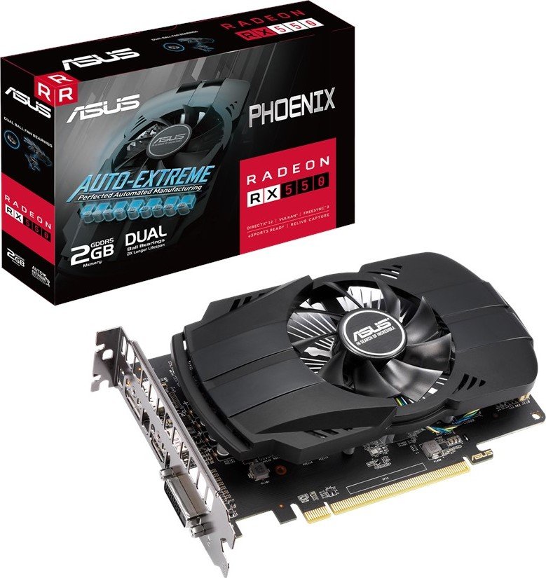 Видеокарта Asus PCI-E Radeon RX 550 2GB DDR5 EVO (PH-RX550-2G-EVO ...