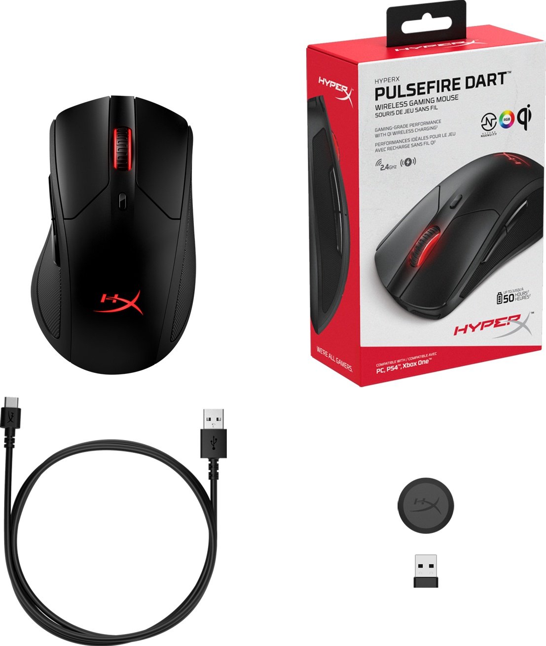 Мышь HyperX Pulsefire Dart Black (HX-MC006B) купить | ELMIR - цена ...