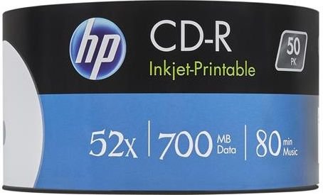 CD-R HP 700Mb 52x IJ Print (50 pack Spindle) (69312/CRE00017WIP-3 ...