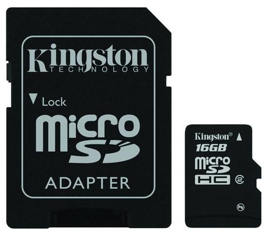 Карта памяти micro SDHC 16GB Kingston (SDC2/16GB) купить | ELMIR - цена ...