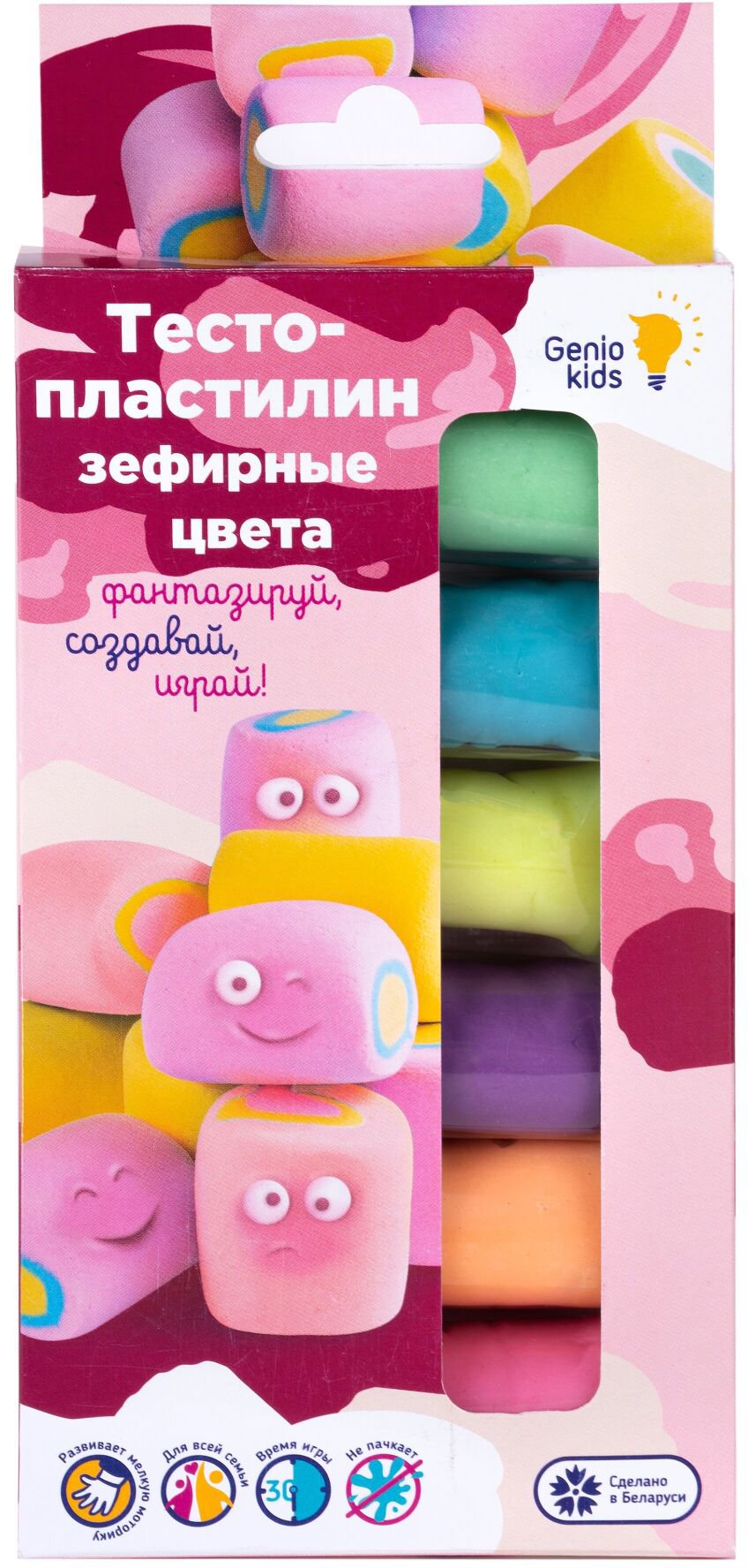 Тесто-пластилин Genio Kids Зефирные цвета 6 цветов (TA1089) купить ...