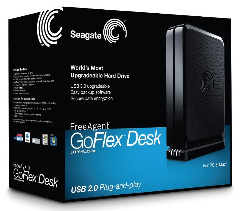 Жесткий диск USB 2TB Seagate FreeAgent GoFlex Desk Black (STAC2000200 ...