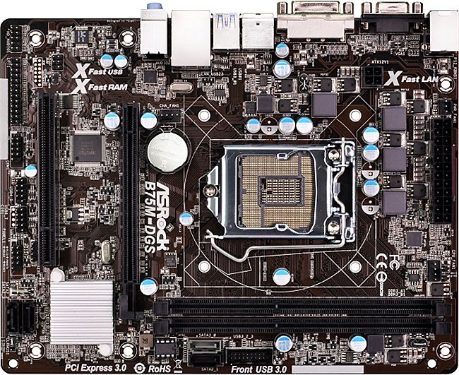 Материнская плата ASRock B75M-DGS R2.0 s-1155 B75 купить | Elmir - цена ...