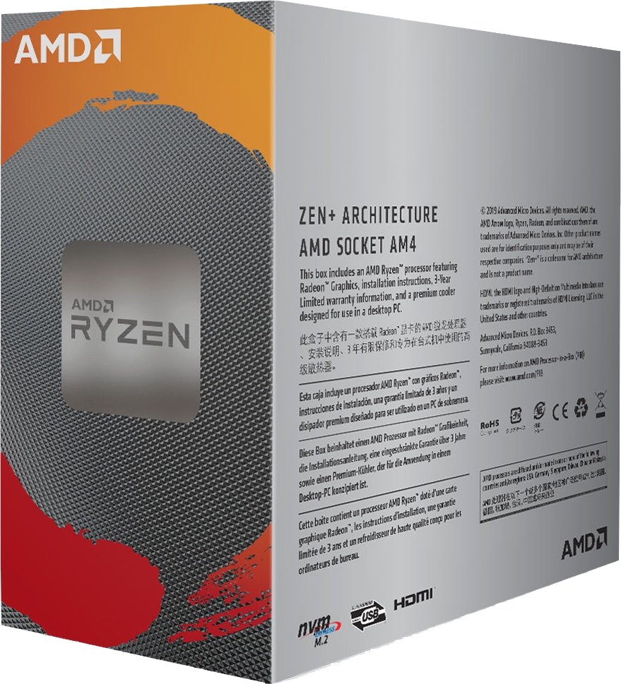 Процессор AMD Ryzen 3 3200G s-AM4 3.6GHz/4MB BOX (YD320GC5FHBOX) купить ...