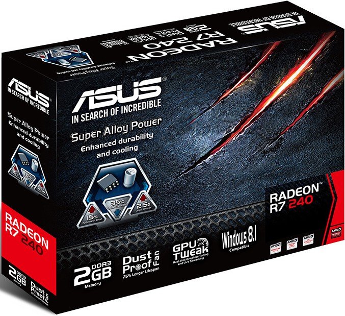Видеокарта Asus PCI-E Radeon R7 240 2GB DDR3 (R7240-2GD3-L) - купить в ...