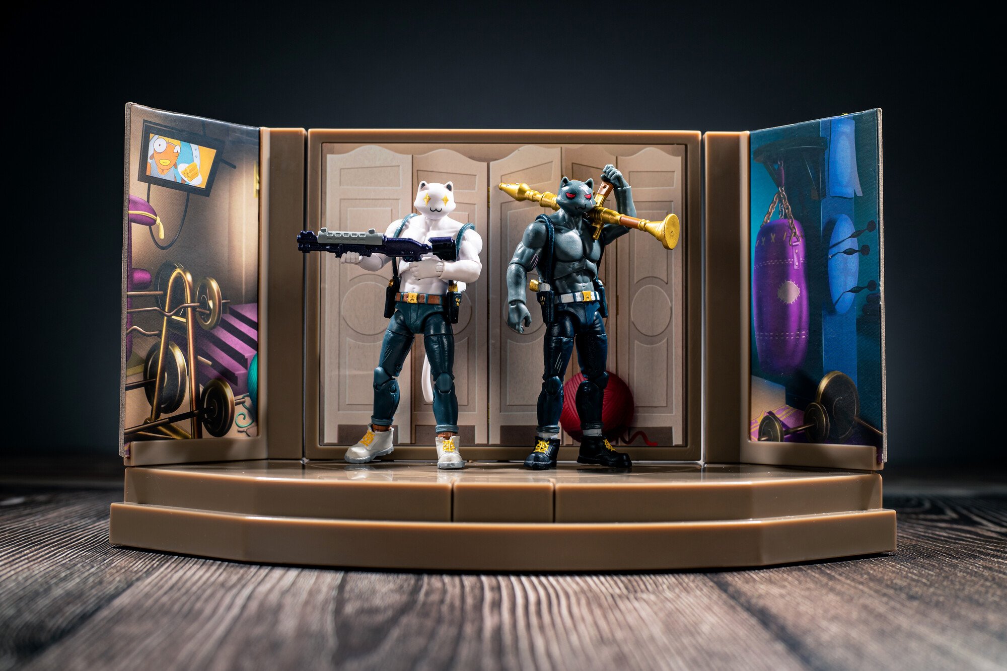Набор фигурок Jazwares Fortnite 2 Figure Pack Agent's Room Meowcles ...