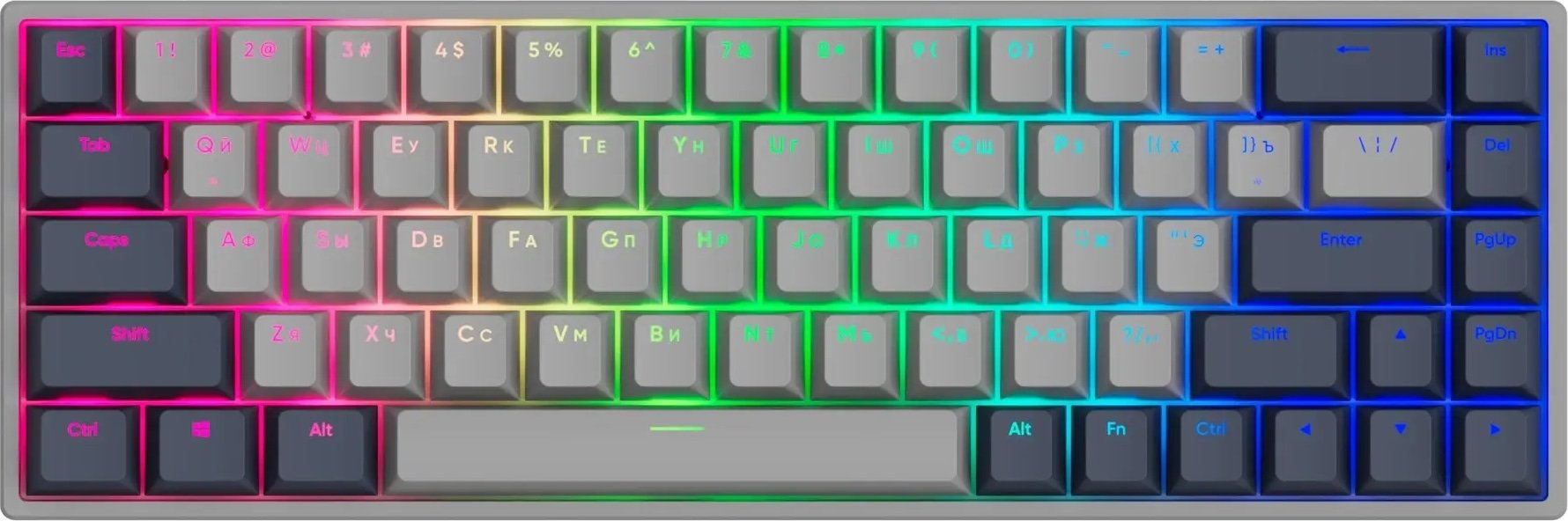 Клавиатура Dark Project One KD68B PBT Mech. g3ms Grey/Blue Teal ENG (DP ...