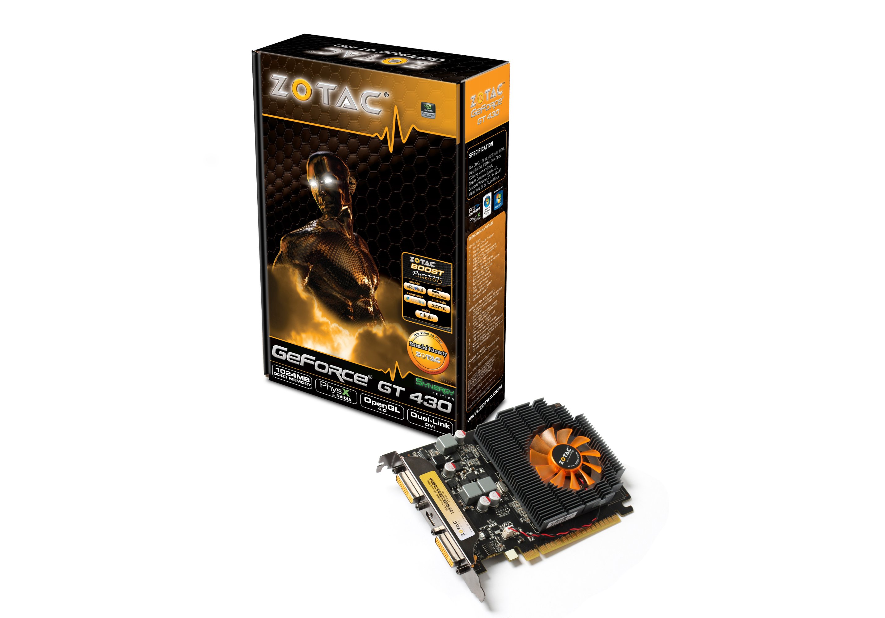 Видеокарта Zotac PCI-E GeForce GT430 SE 1GB DDR3 (ZT-40607-10L ...
