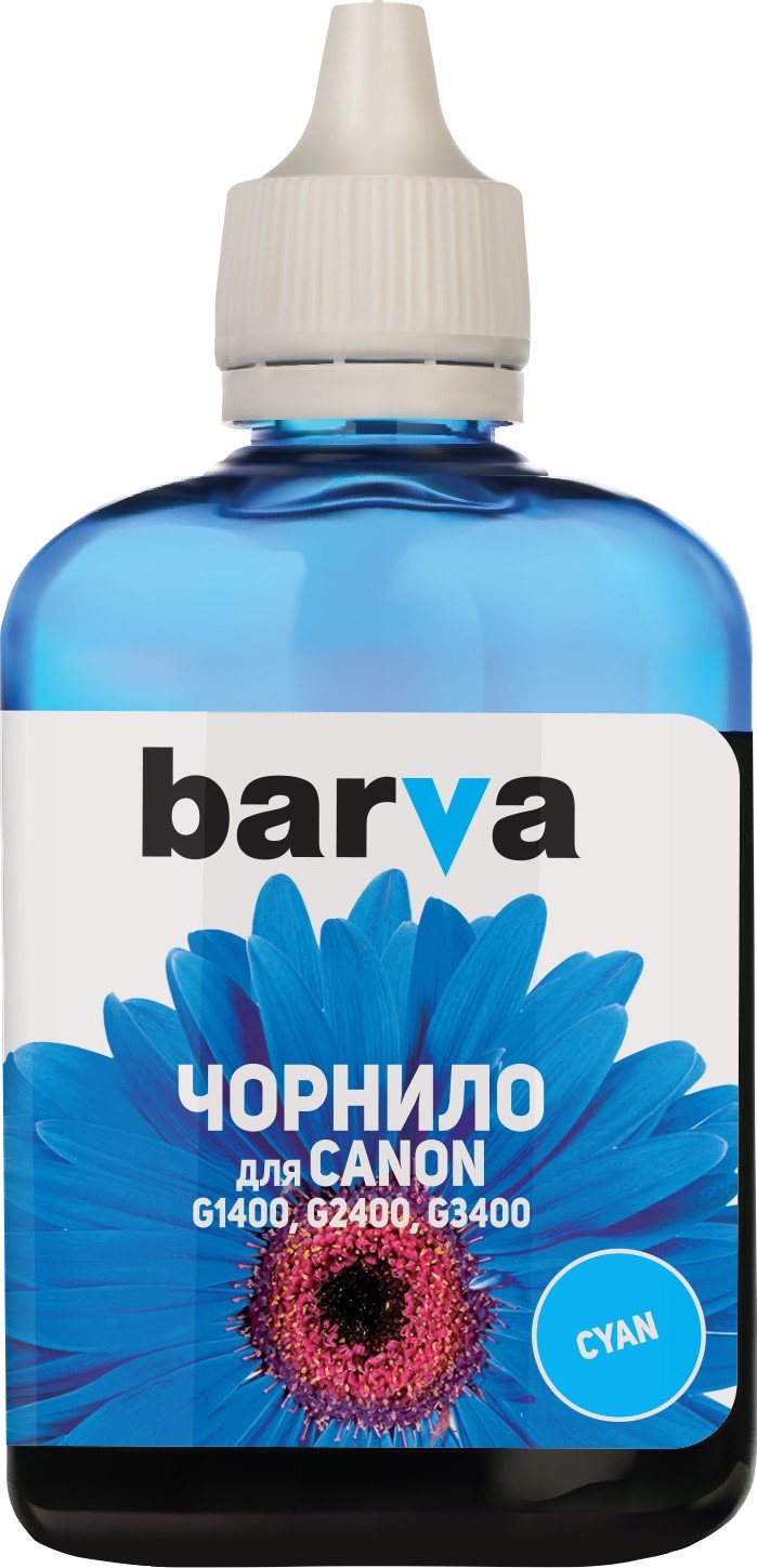 Чернила Barva Canon GI-490 Cyan 90 г (G490-508/I-BAR-CG490-090-C ...