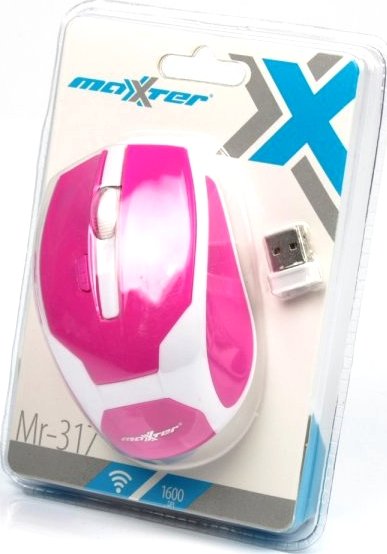 Мышь Maxxter Mr-317-R Wireless White/Rose купить | ELMIR - цена, отзывы, характеристики