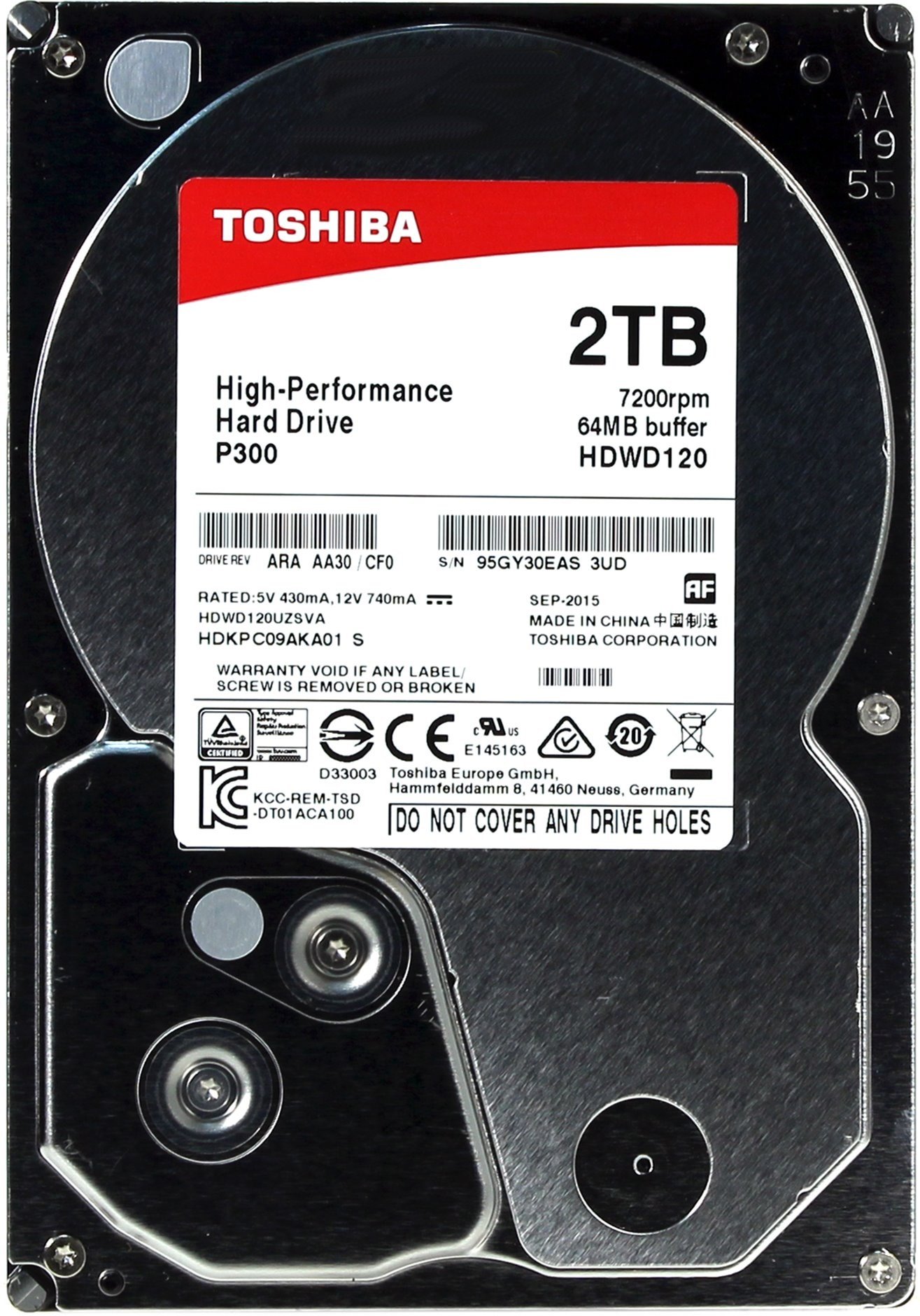 Жесткий диск 3.5" SATA 2TB Toshiba P300 (HDWD120UZSVA) купить | Elmir ...