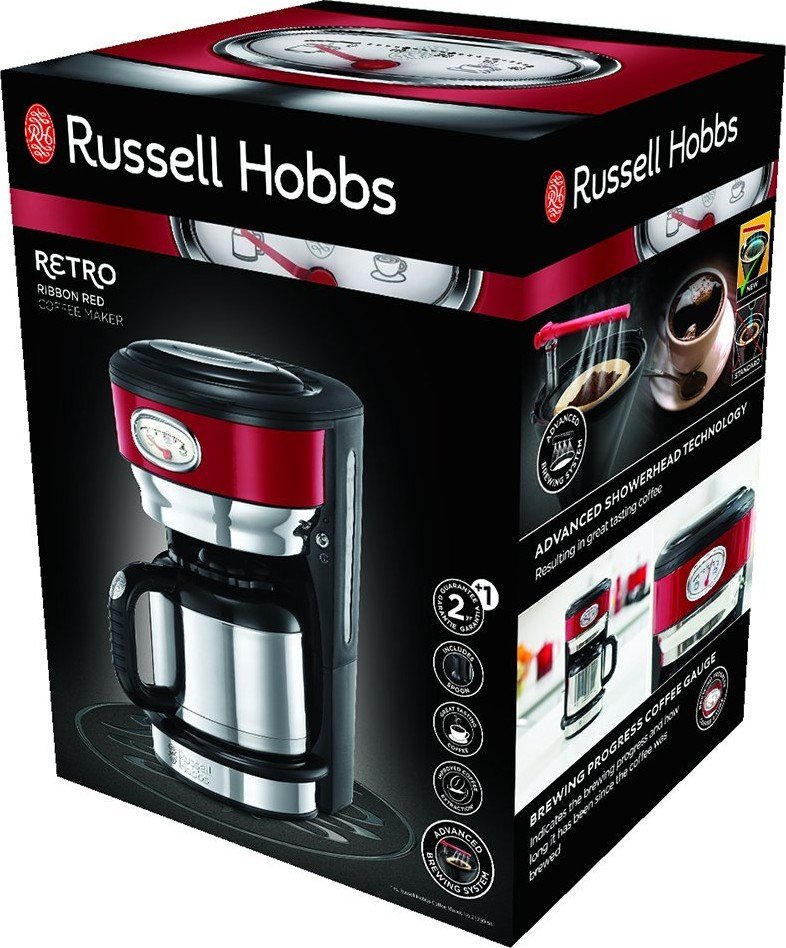 Кофеварка Russell Hobbs 21710-56 Retro Red Thermal купить | ELMIR ...
