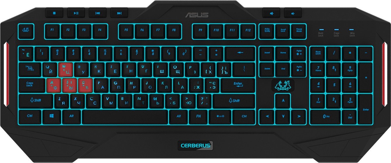 Клавиатура Asus ROG Cerberus MKII USB RGB (90YH0131-B2QA00) купить ...