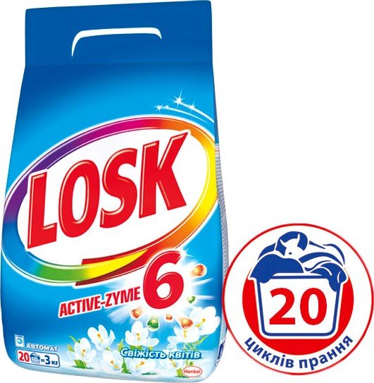 Стиральный порошок Losk автомат Свежесть цветов 3 кг (9000101081114 ...