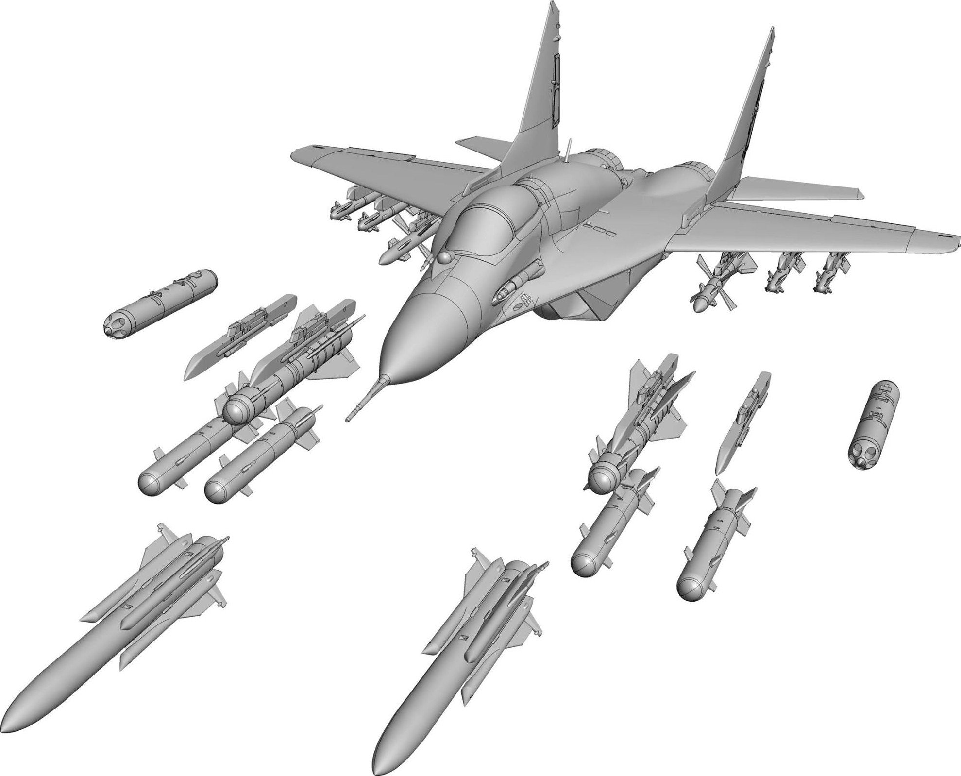 Модель Zvezda Российский истребитель МиГ-29 СМТ 1:72 (7309) купить ...